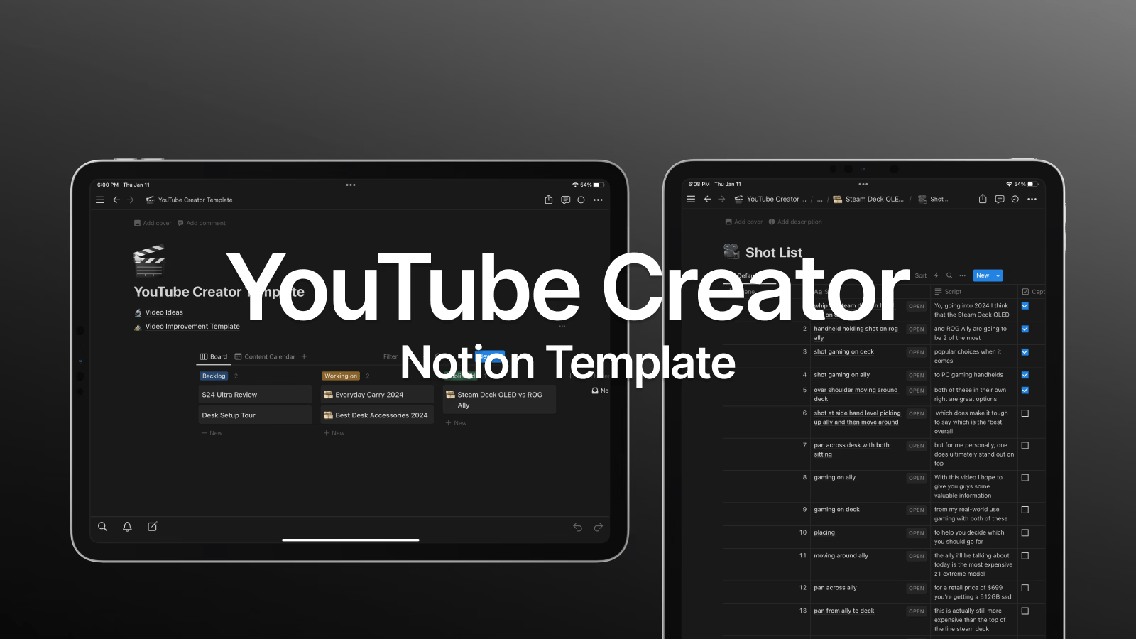 YouTube Creator Template | Cole Caccamise